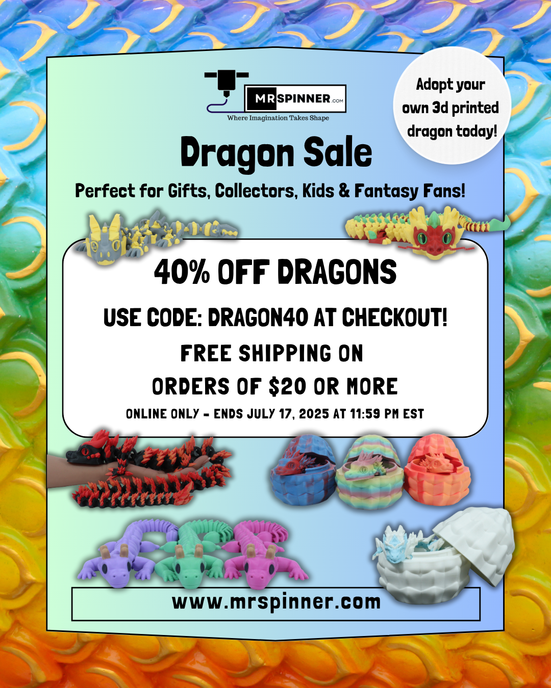 MrSpinner Toys: Shop a wide selection of 3D printed toys.